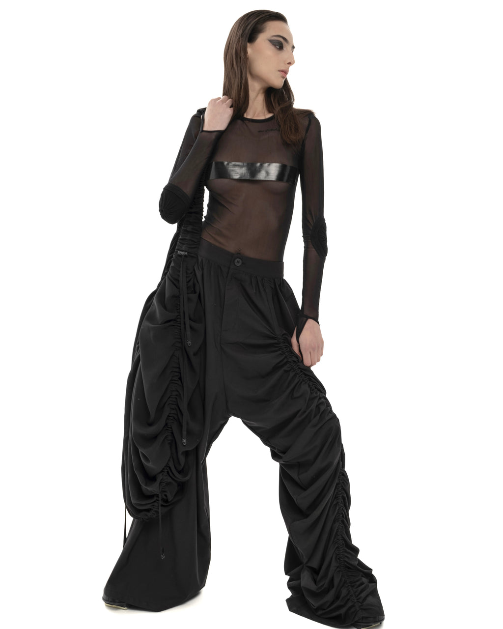 RETENTION BLACK OVERSIZED SHOULDER GATHERED BAG – VAGUE